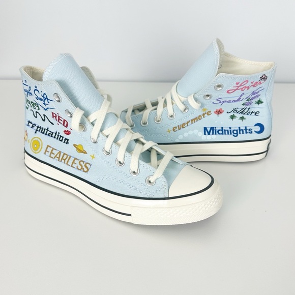 Converse | Shoes | Converse Taylor Swift High Top Custom Painted ...